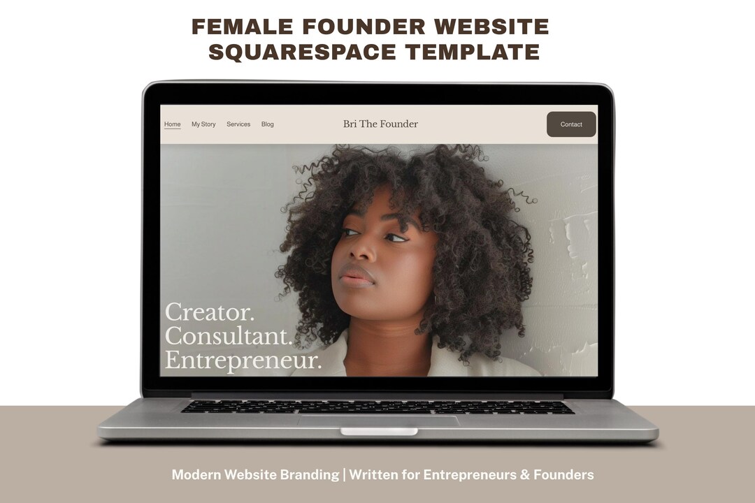 Squarespace Website Template Female Founder Entrepreneur Site Small ...