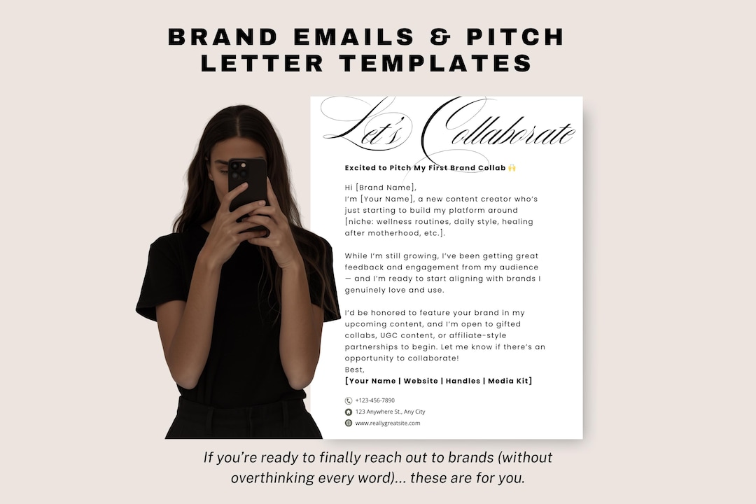 Sponsorship Letter Templates | Influencer Brand Pitch UGC Creator ...