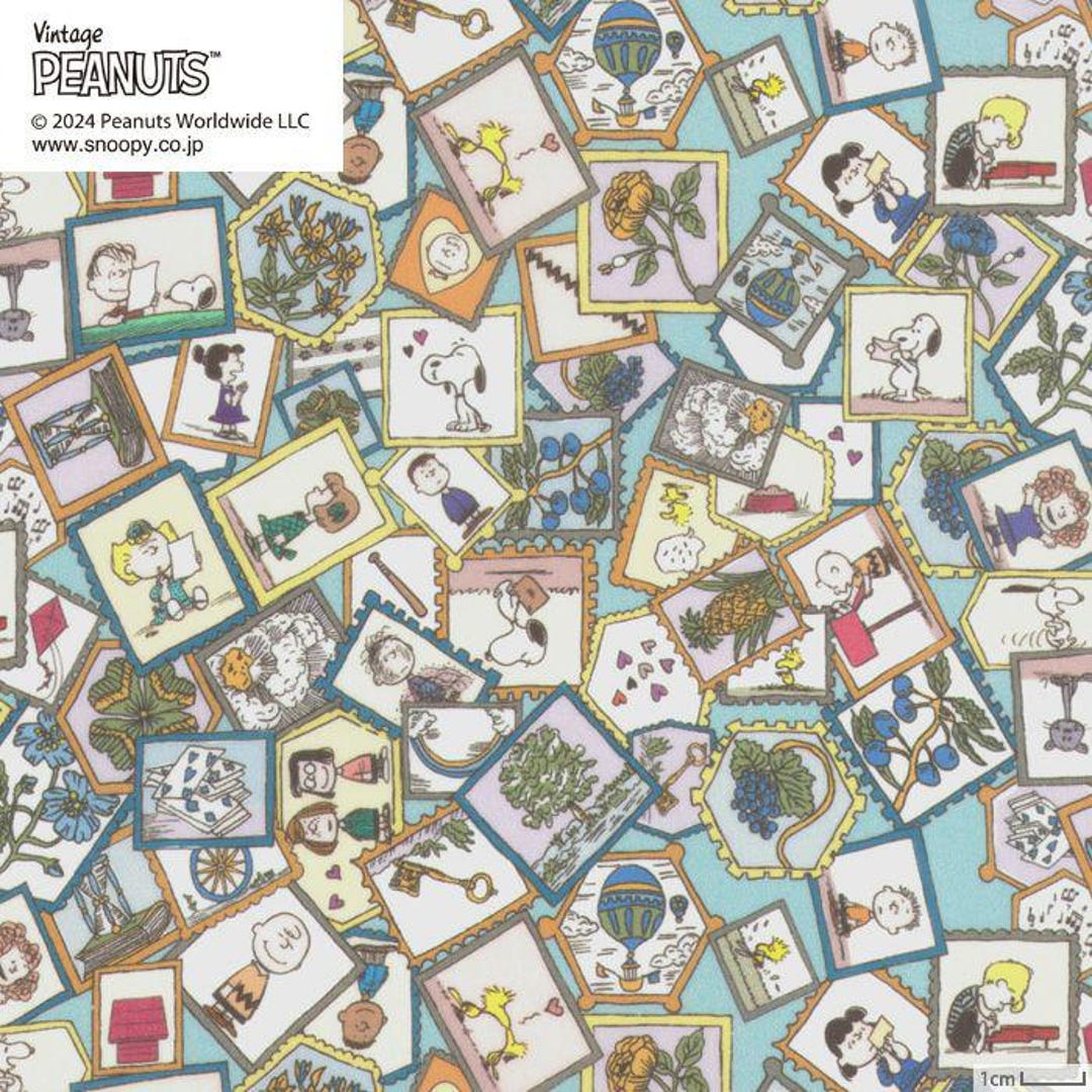 Peanuts(tm)snoopy × Liberty - Stamp Collection - 03B - 50cm L × 54cm W ...