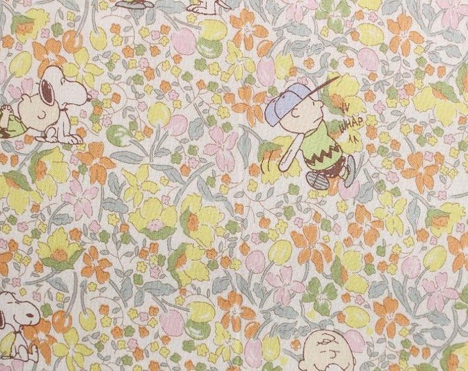 Peanuts(tm)snoopy × Liberty - Charlie Brown's Flowers - 01Y - Lemon ...