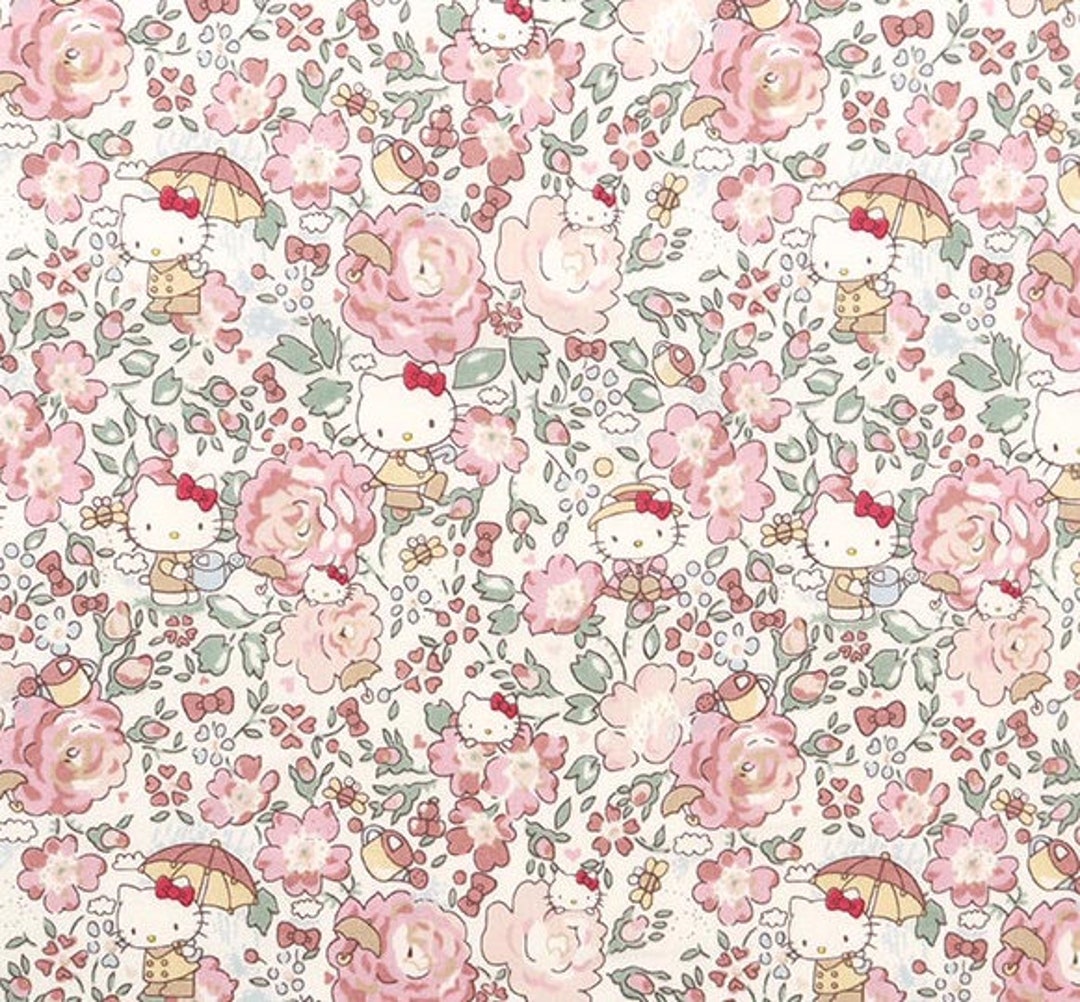 Hello Kitty Liberty Tana Lawn Original Liberty Printed in - Etsy
