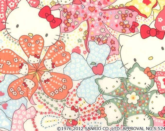 NEW Hello Kitty Liberty Art Fabrics Printed in Japan Mauvey Hello Kitty ...