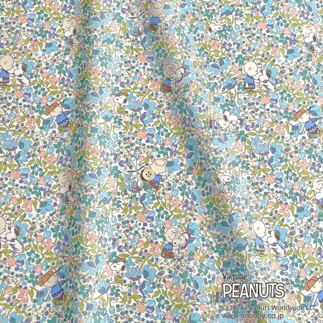 Peanuts(tm)snoopy × Liberty - Charlie Brown's Flowers - J24C - 50cm L × ...