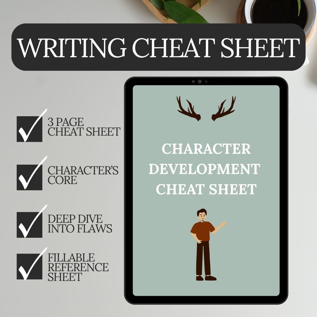 Character Development Cheat Sheet for Writers – Fiction Planning PDF ...