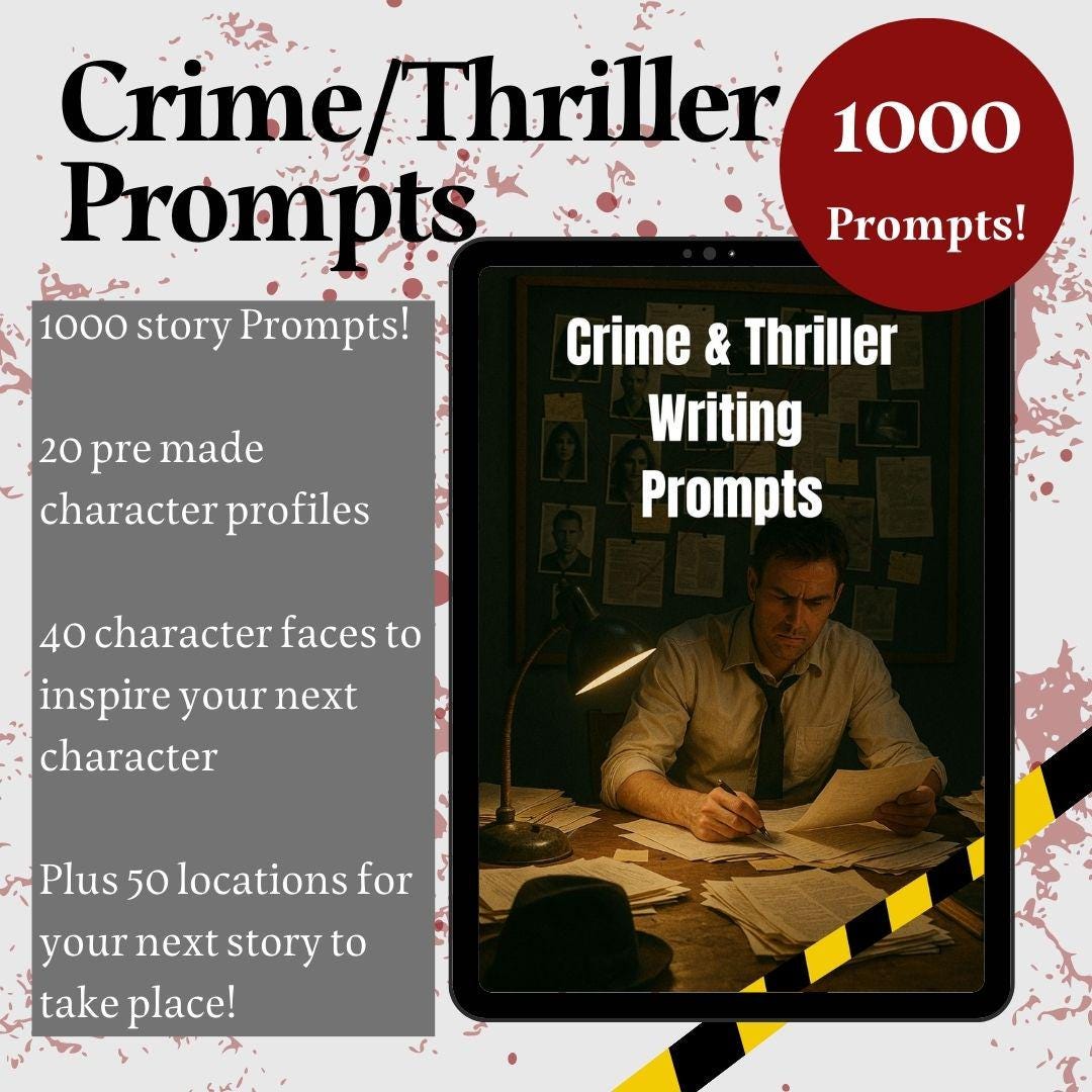 Crime Thriller Writing Prompts: 1000 Mystery Story Ideas (PDF Download ...