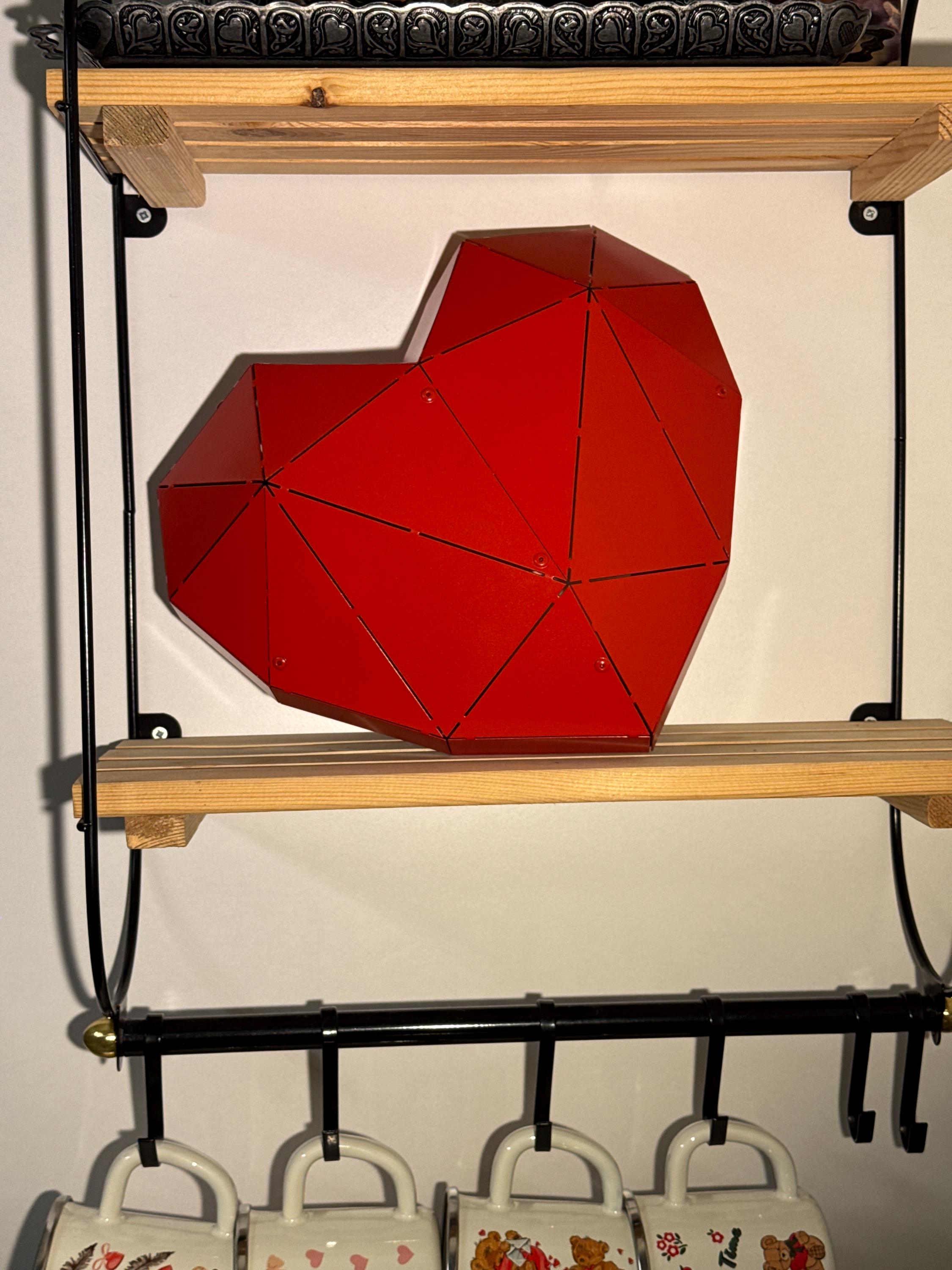 3D Metal Heart Wall Decor | Handmade Galvanized Steel Art - Etsy