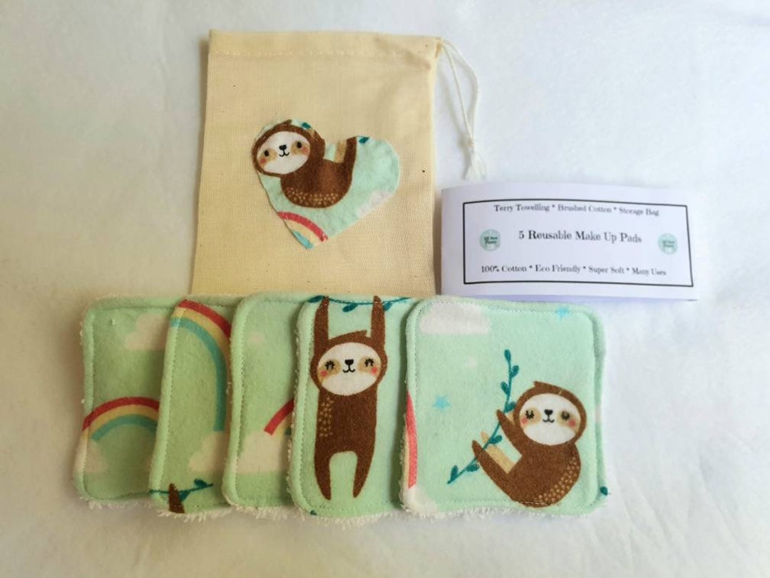 REUSABLE Make up Remover PADS No More Plastic Eco Living Pack of 5 100% ...