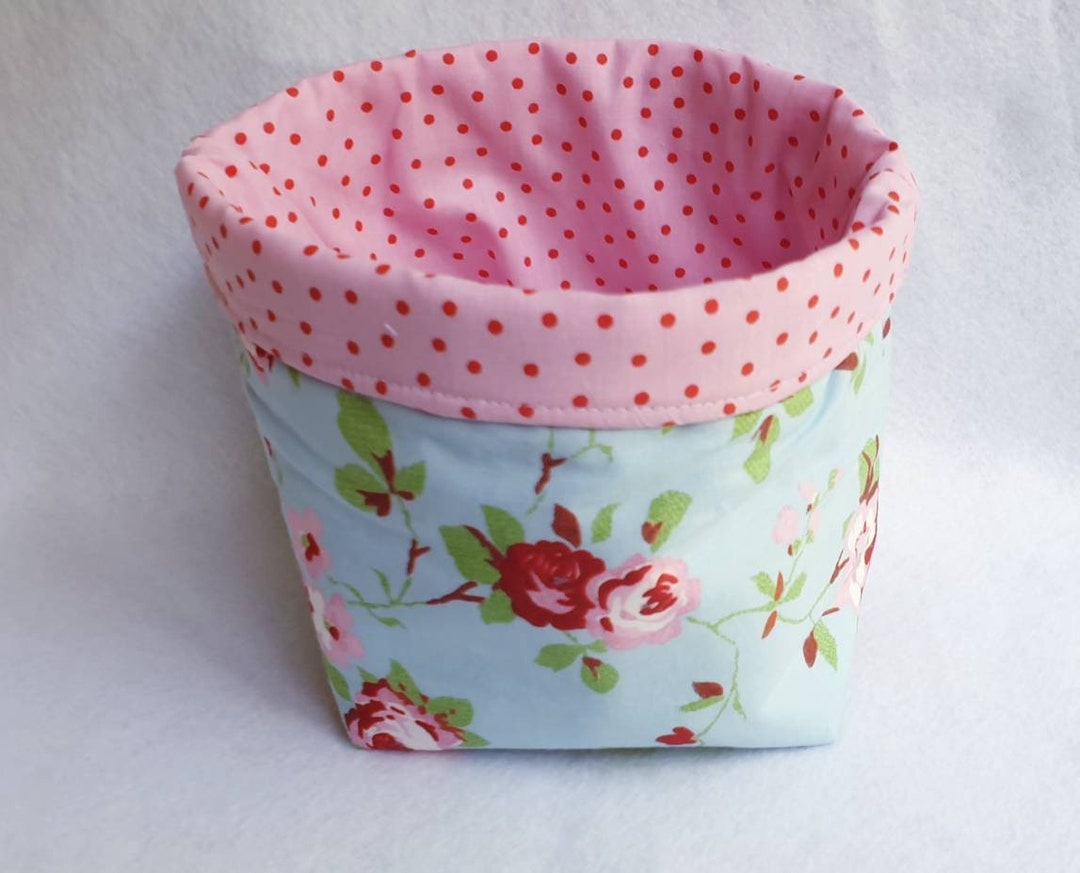 Cath Kidston Rosali Ikea BLUE Rose Fabric Pink Spotty Polka Dot Bits ...