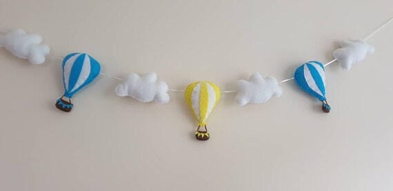 Hot Air Balloon Nursery Decor Garland Bunting Mobile Wall | Etsy