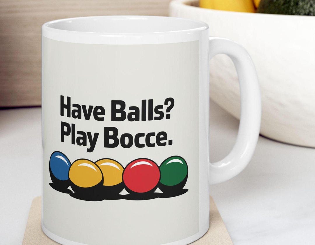 Bocce Ball Mug, Bocce Ball Player's Essentials, Funny Bocce Ball Mug ...