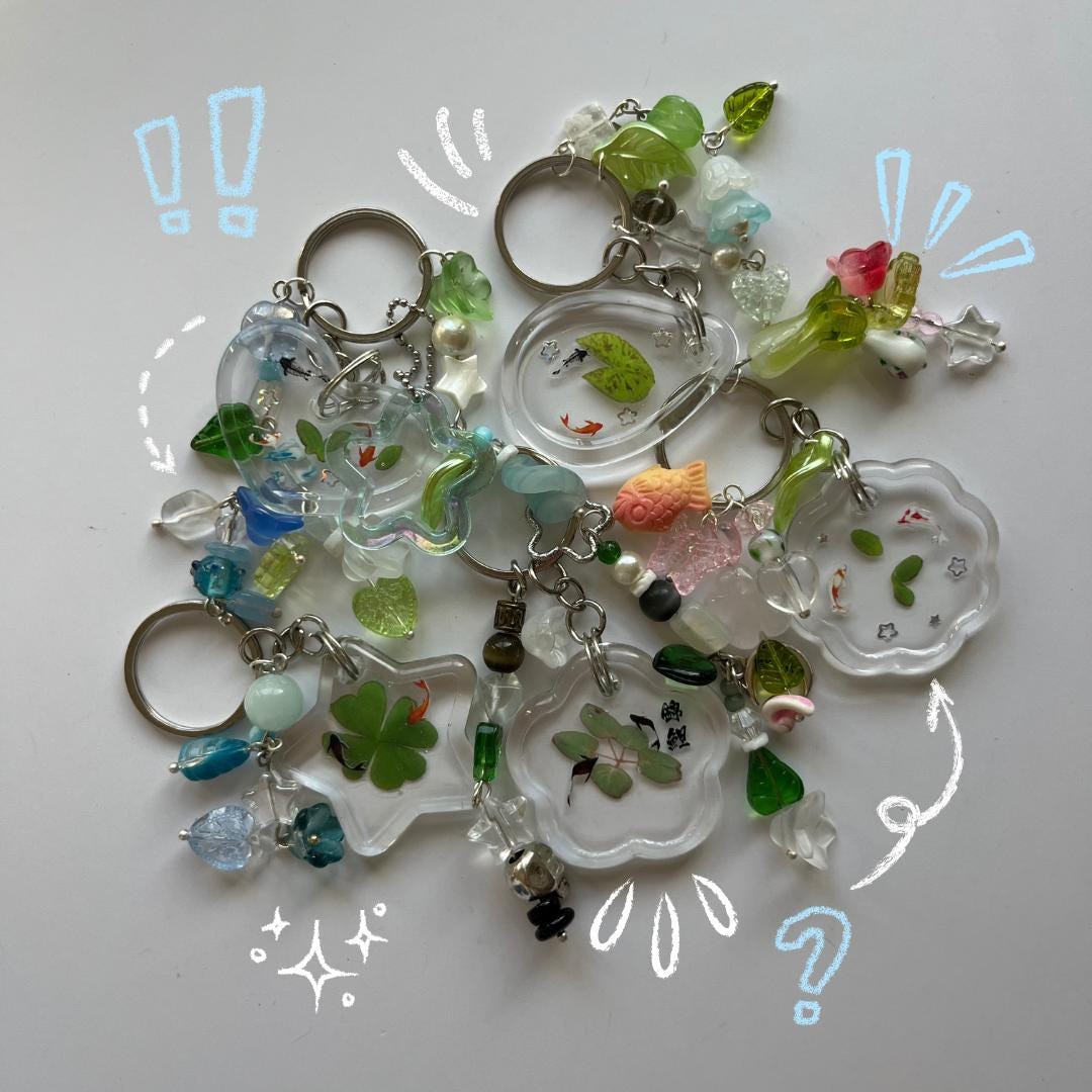 Aesthetic Koi Fish Keychains - Etsy