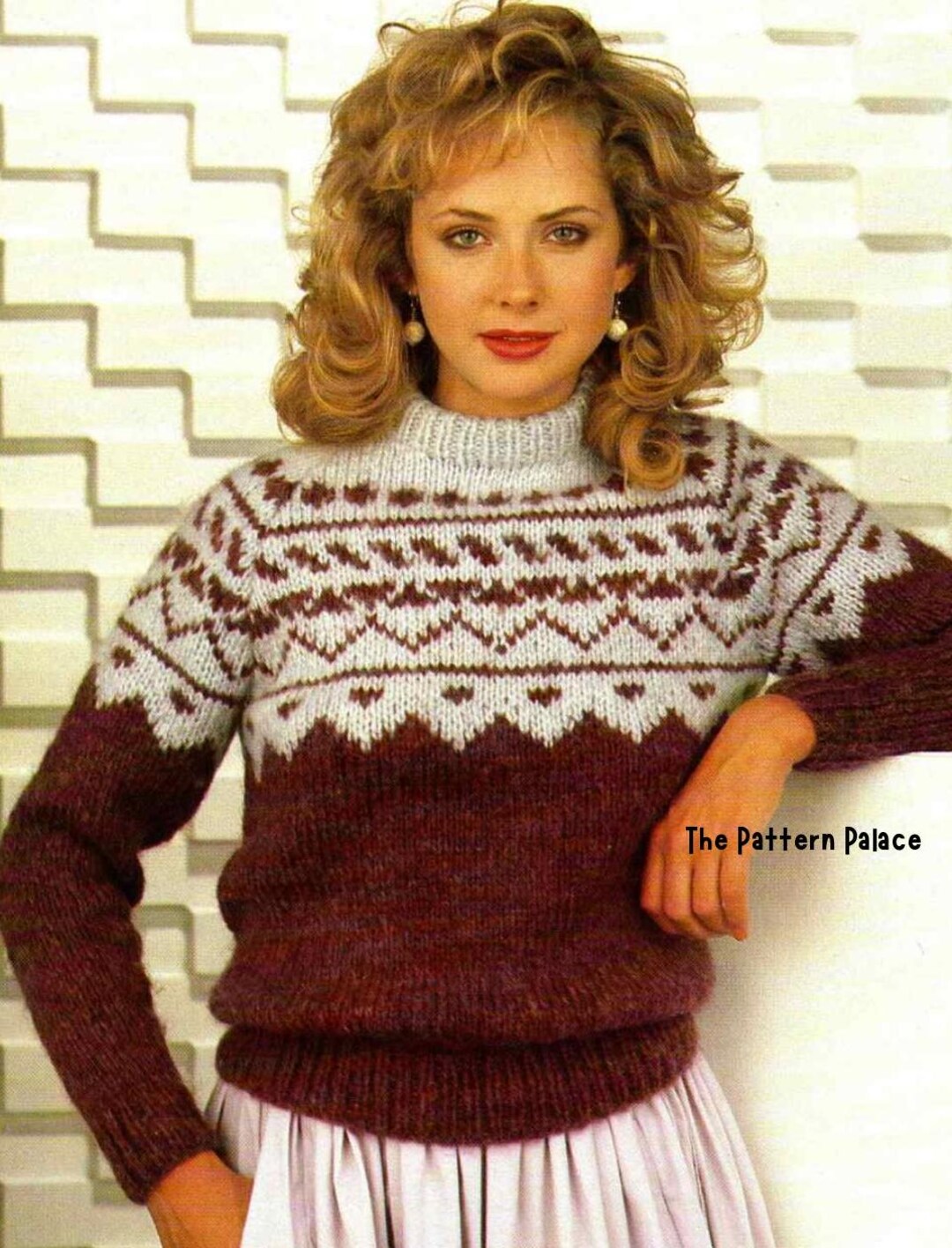 Fair Isle Knit Pattern Vintage Ladies Fair Isle Sweater Knit Fair Isle ...