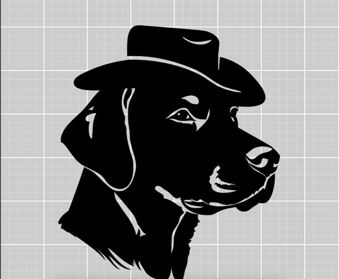 Labrador W/ Cowboy Hat Decal - Etsy