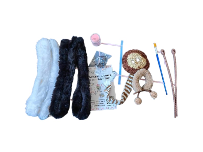 DIY Fluffy Cat Plush Keychain Kit – Cute Handmade Craft Set, Kawaii ...