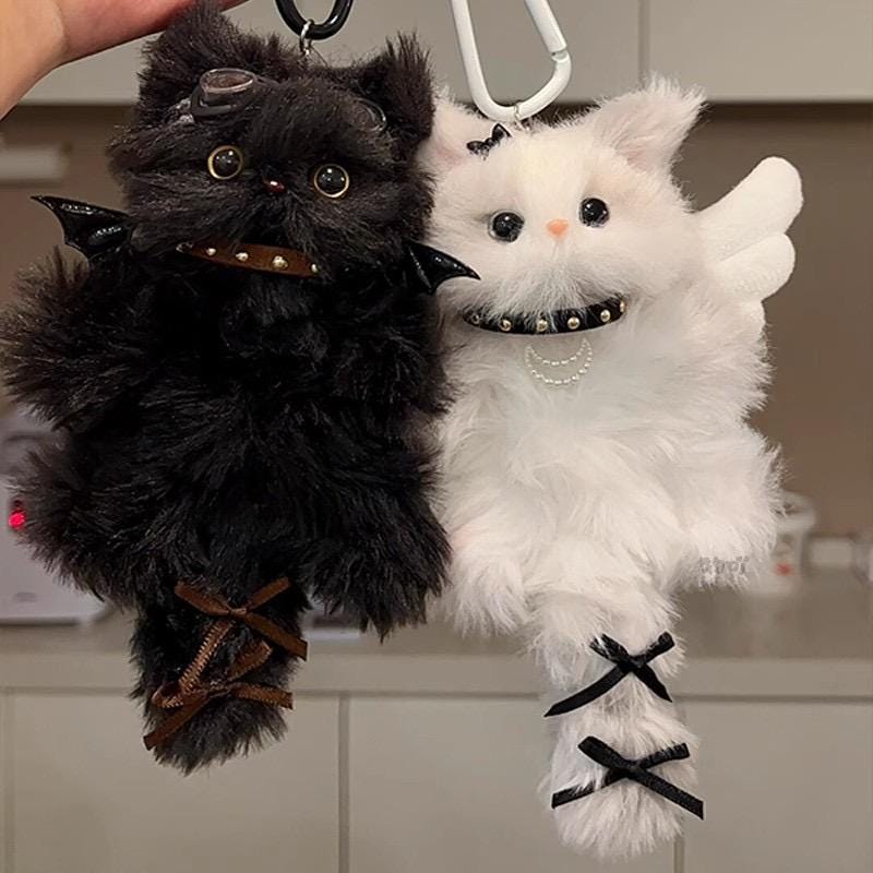 DIY Fluffy Cat Plush Keychain Kit – Cute Handmade Craft Set, Kawaii ...