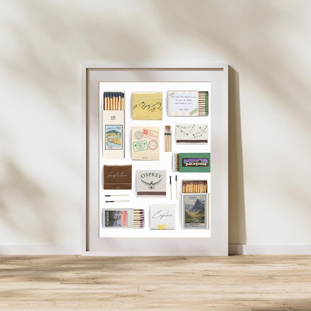 Outdoor Matchbox Design Poster Print - Etsy