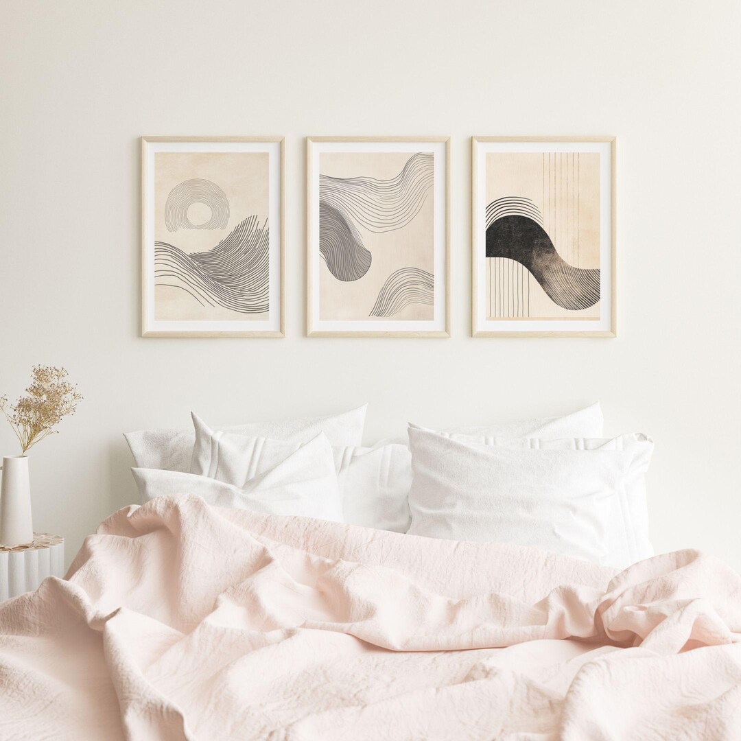 Abstract Line Art Poster Set: Japanese Minimalist Decor Prints - Etsy