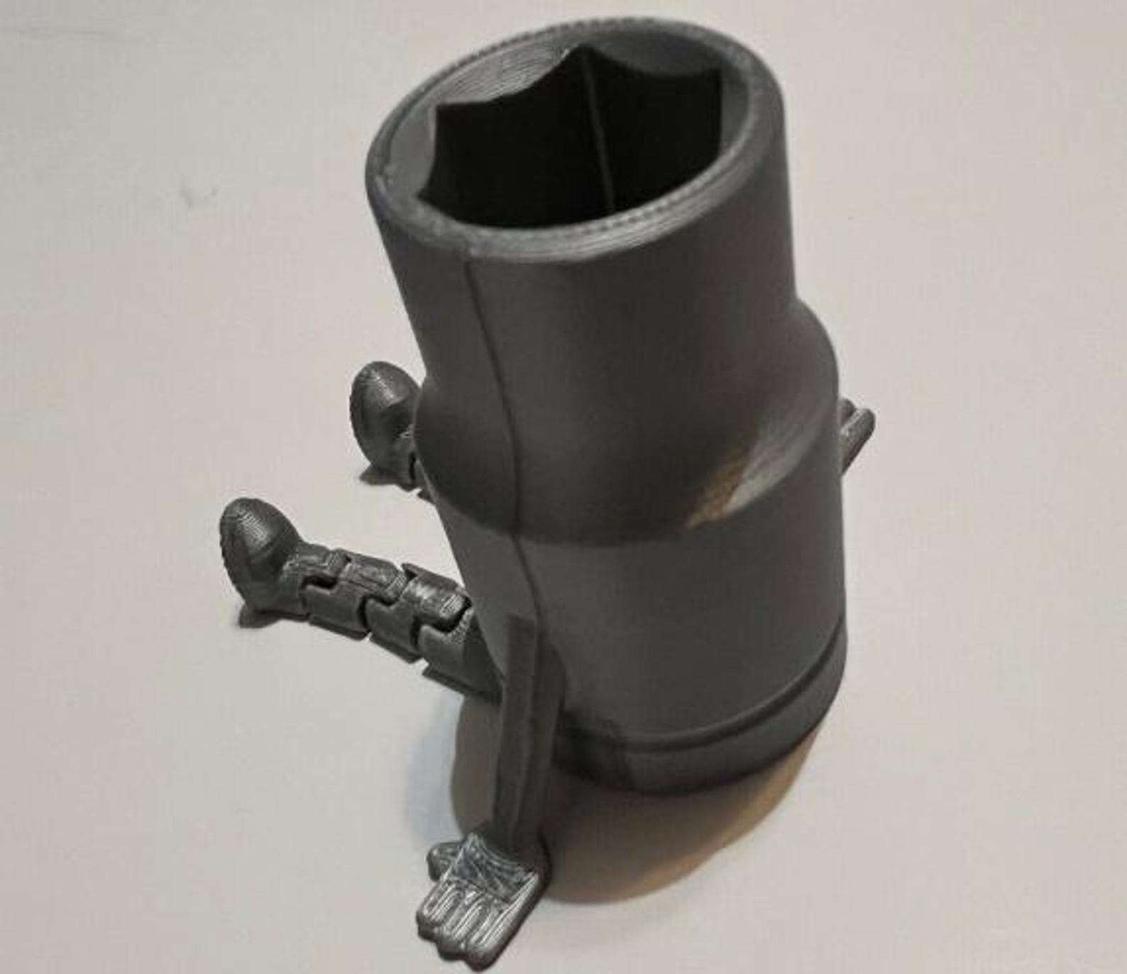 10mm Socket Buddy 3D Printed Articulated (silver PLA) or Custom Color ...