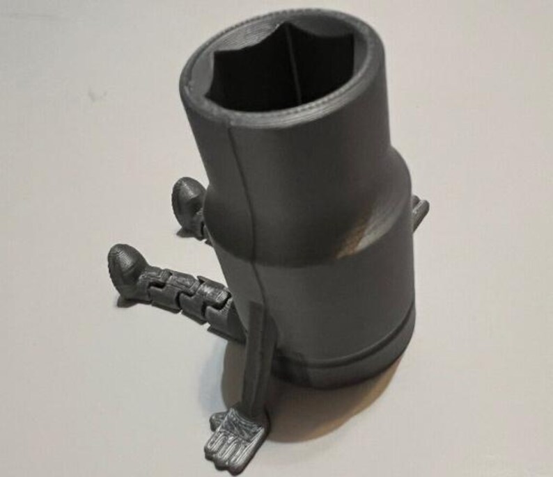 10mm Socket Buddy 3D Printed Articulated (silver PLA) or Custom Color ...