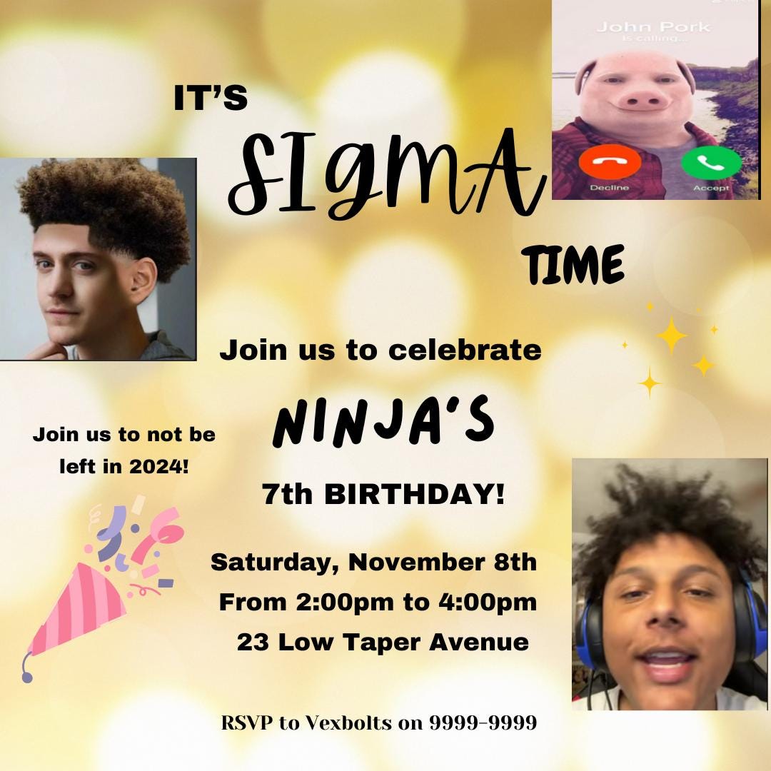 Meme Birthday Invitation - Etsy