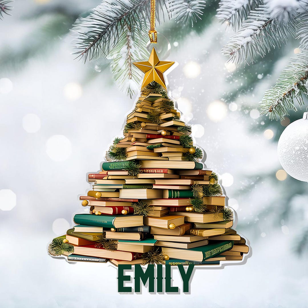 Personalized Book Christmas Tree Ornament - Literary Gift - Etsy
