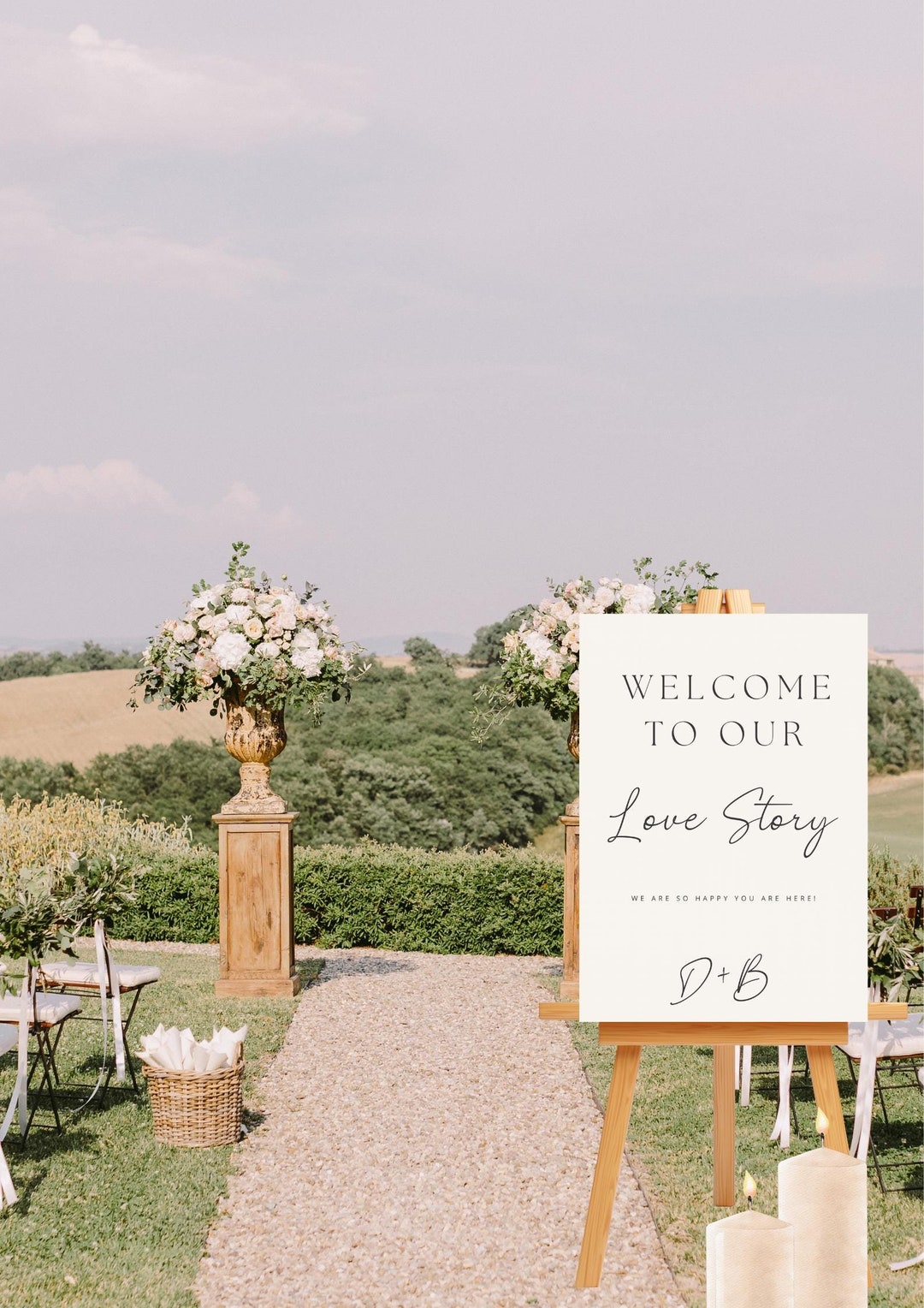 Cream Elegant Aesthetic Minimalist Welcome Sign Poster Banner Print ...
