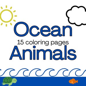 Animals Coloring Pages, Printable Booklet, Ocean and Sea Animals ...
