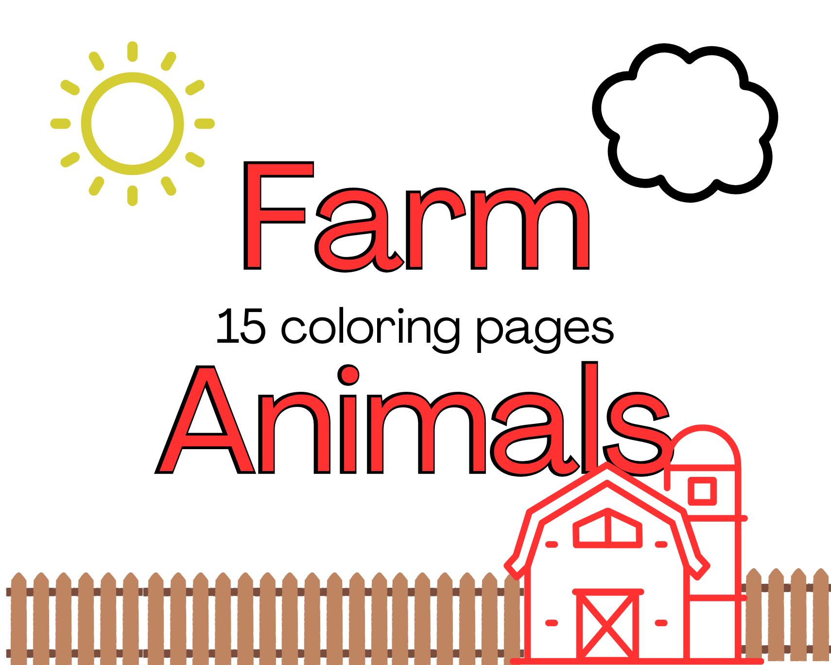 Animals Coloring Pages, Printable Booklet, Farm Animals, Animal ...