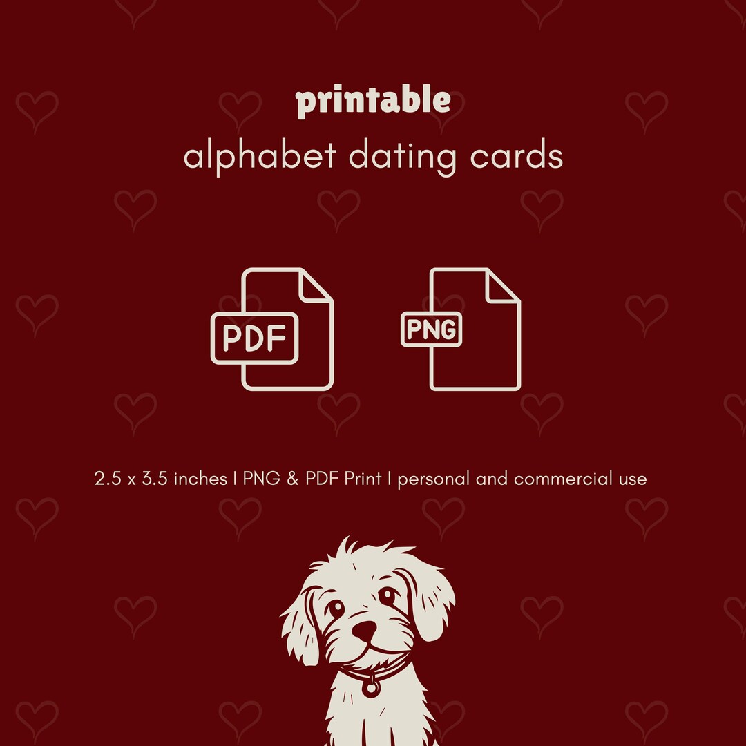 Alphabet Dating Cards I Date Ideas I Couples Gift I Anniversary Gift I ...