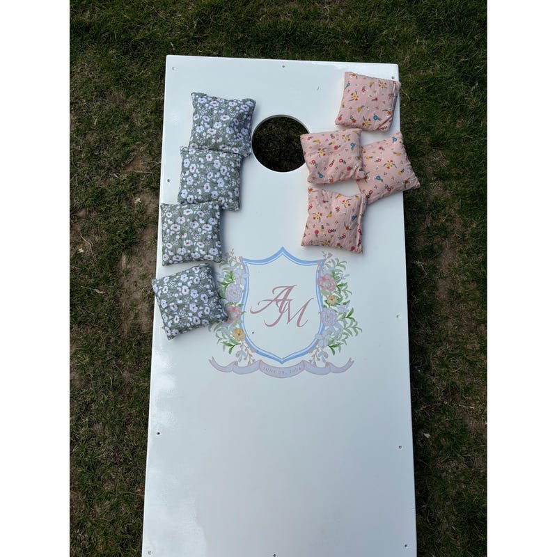 Monogram Cornhole - Etsy