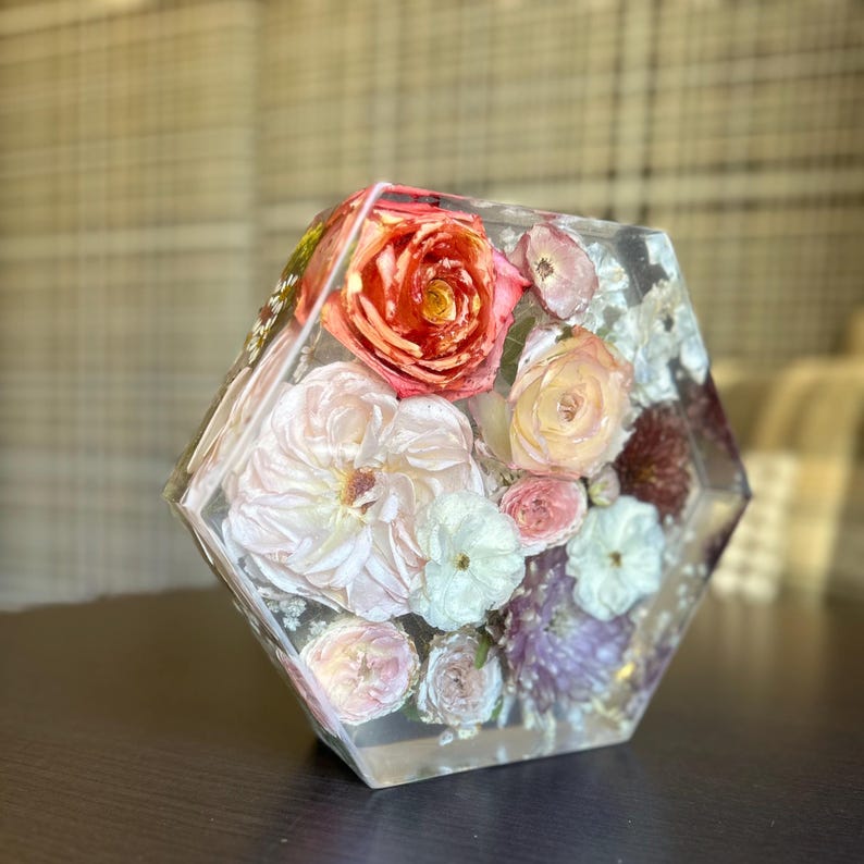 Flower Resin Block Wedding Bouquet Preservation | Wedding Flower Resin ...
