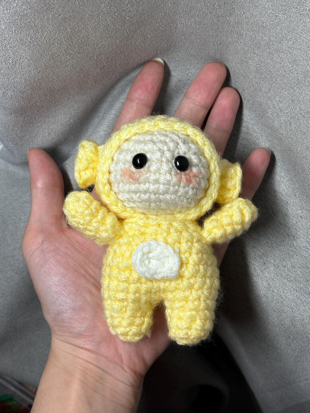 Handmade Crochet Teletubby Plush Keychain – Cute Animal Doll – Soft ...