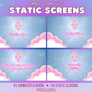Sims Inspired Stream Overlay – Cute Cloud & Star Twitch Screens ...
