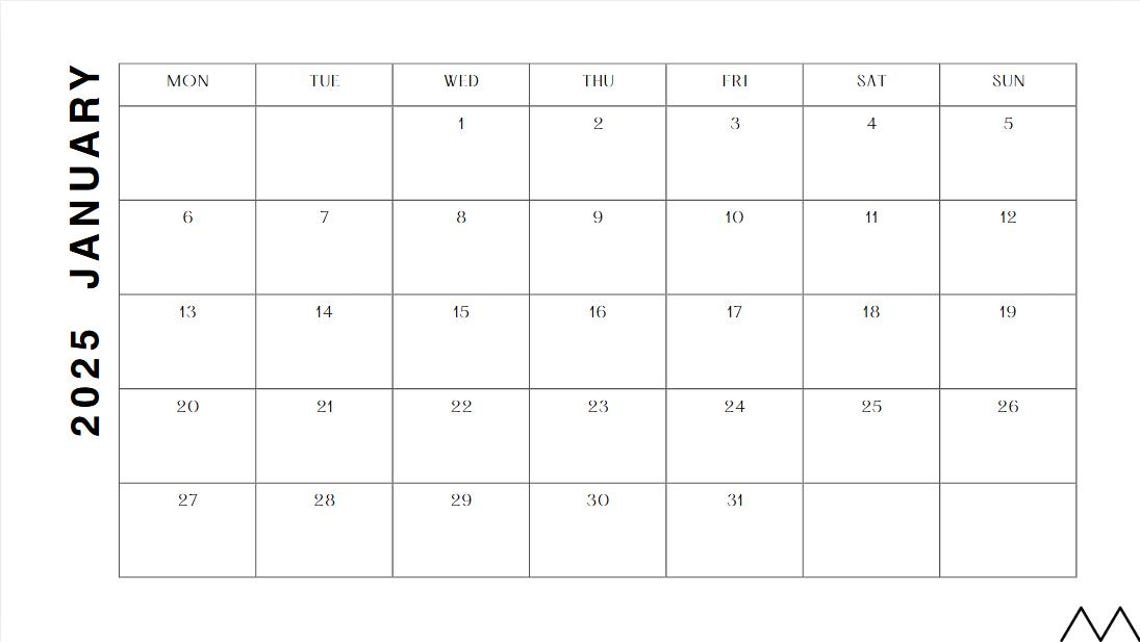 Simplistic 2025 Digital Calendar - Editable and Printable Upon Purchase ...