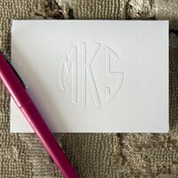 Embossed Monogram - Etsy