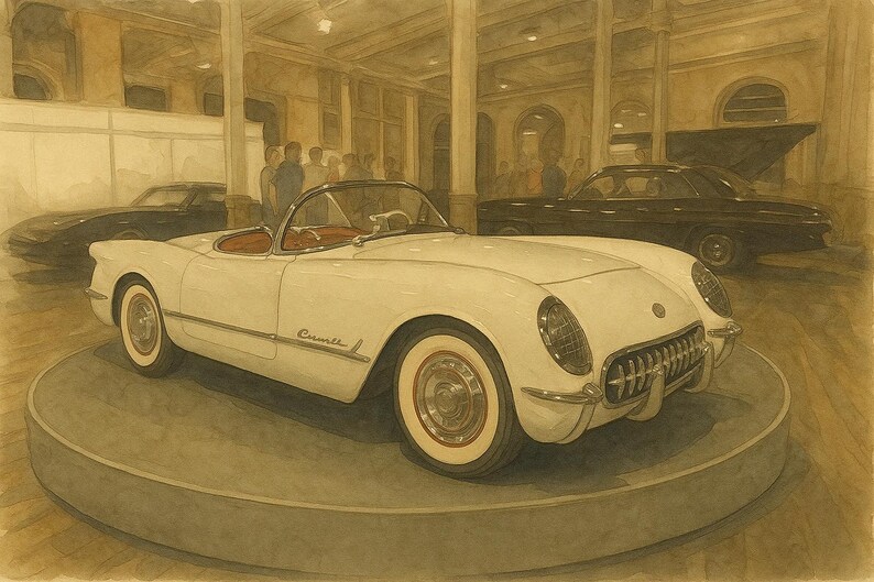 Chevrolet Corvette C1 Print - Etsy