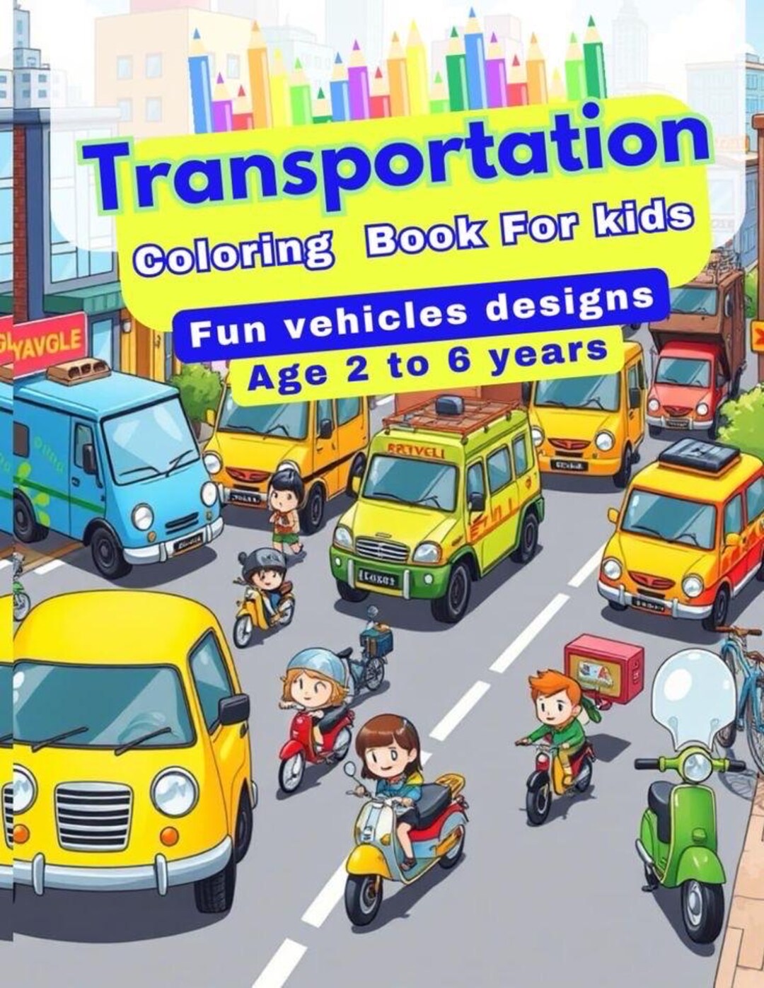 Vehicle Transport Coloring Book - Etsy