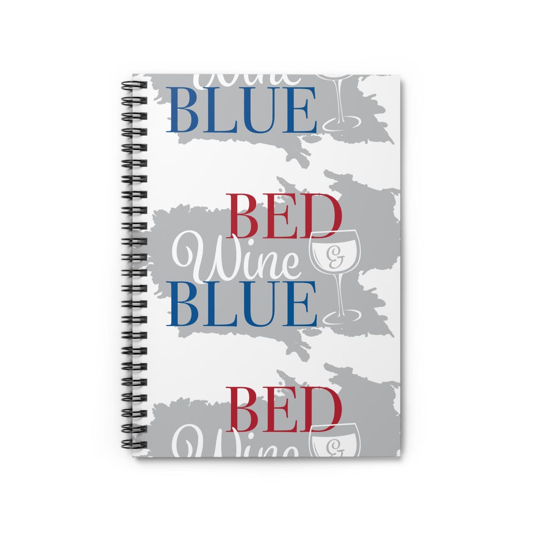 Spiral Notebook - "wine & Blue" Design for Wine Lovers - Etsy