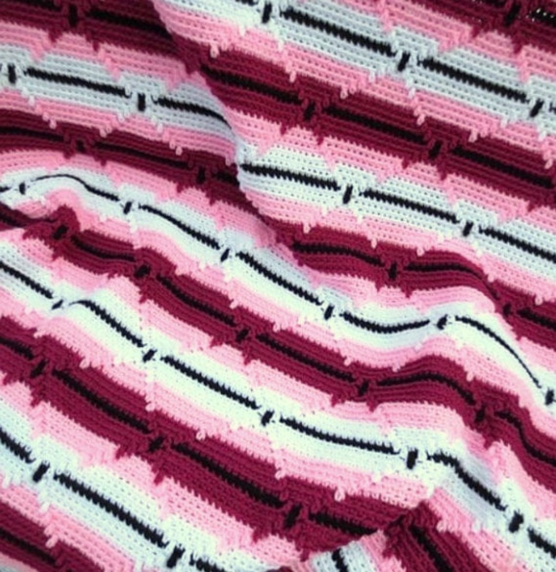 Crochet Pattern Navajo Indian Crochet Afghan/lapghan/blanket 60 X 40 ...