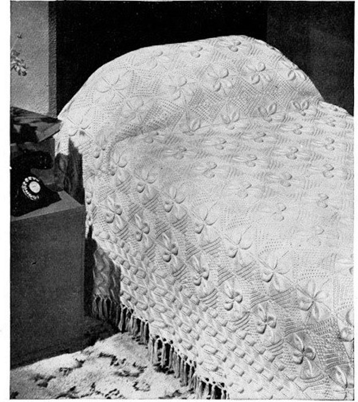 Download PDF Knitting Pattern - Leaf Blanket/afghan/bedspread/counterpane/cushion/throw ...