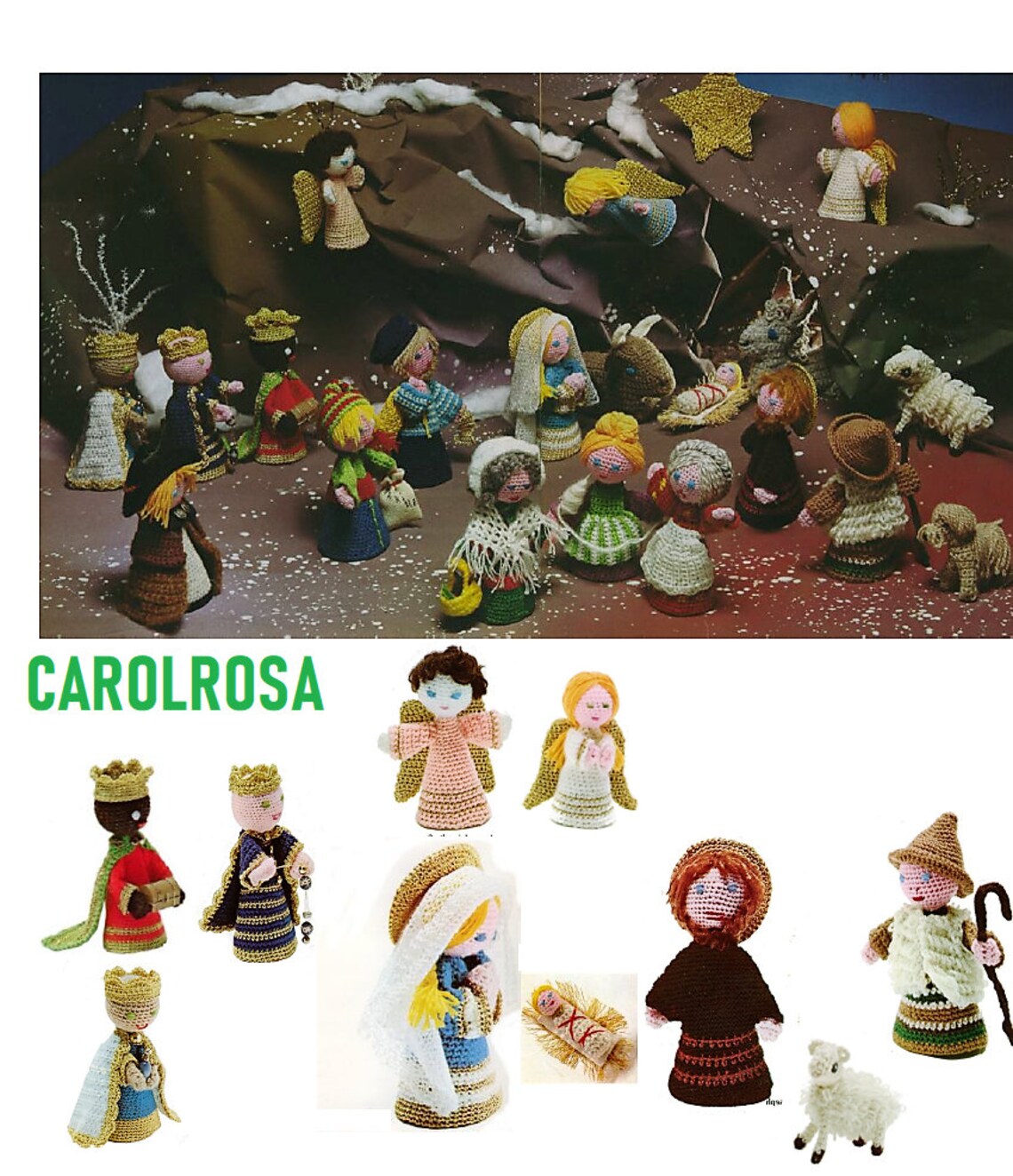 Crochet Pattern - Nativity Christmas Stable Complete Set Amigurumi ...