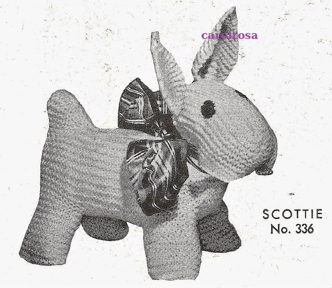 Knitting Pattern - Scottie Dog Plush/plushie Stuffed Dog Toy - Etsy