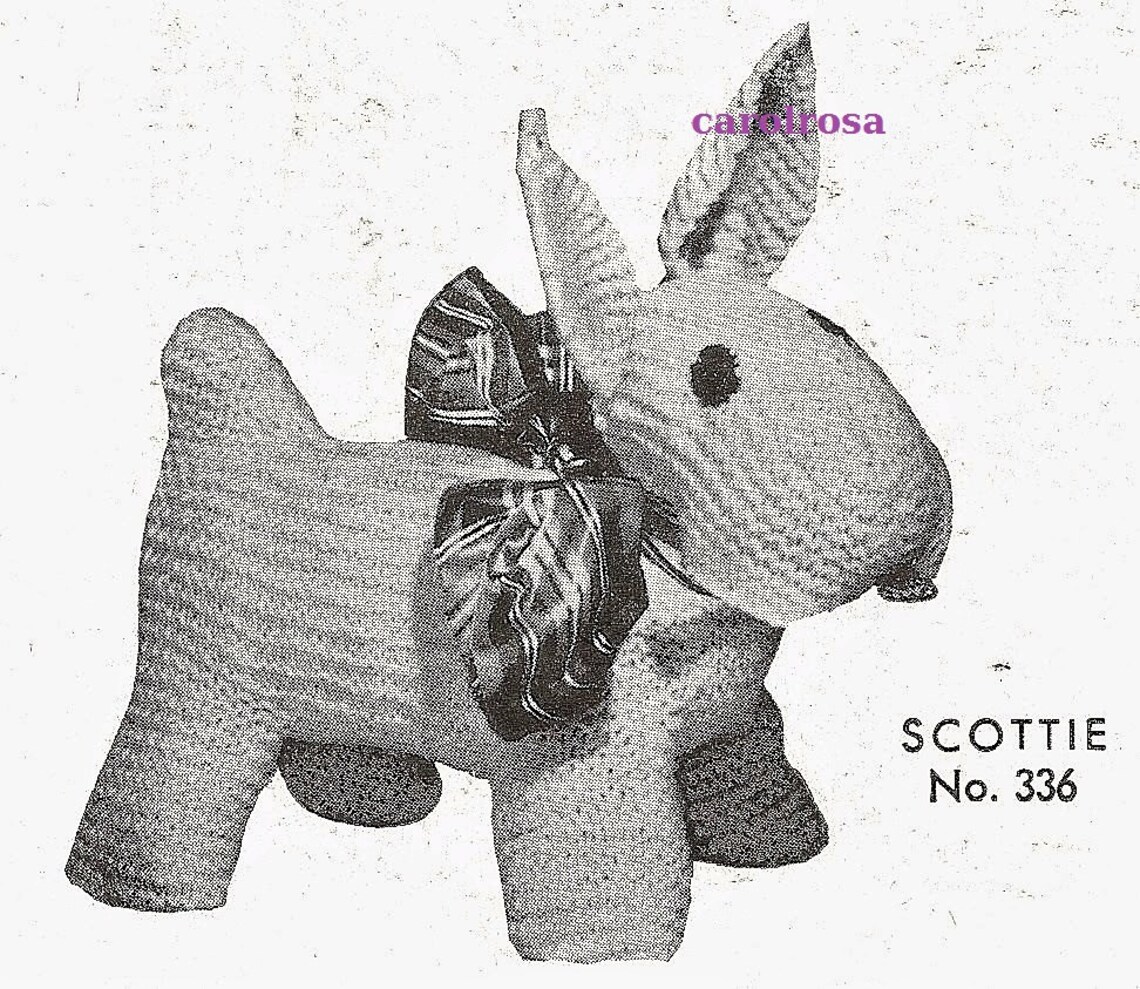 Knitting Pattern - Scottie Dog Plush/plushie Stuffed Dog Toy - Etsy UK