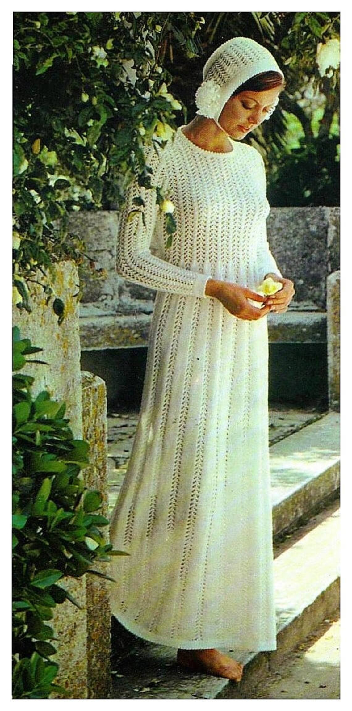 Knitting Pattern - Wedding Dress/gown Bride With Cap - PDF Download - Etsy