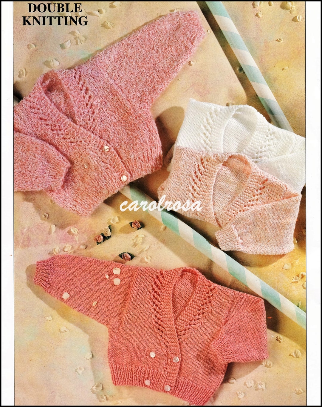 Knitting Pattern - Crossover Cardigans/sweaters 16 to 22inch Chest, DK ...