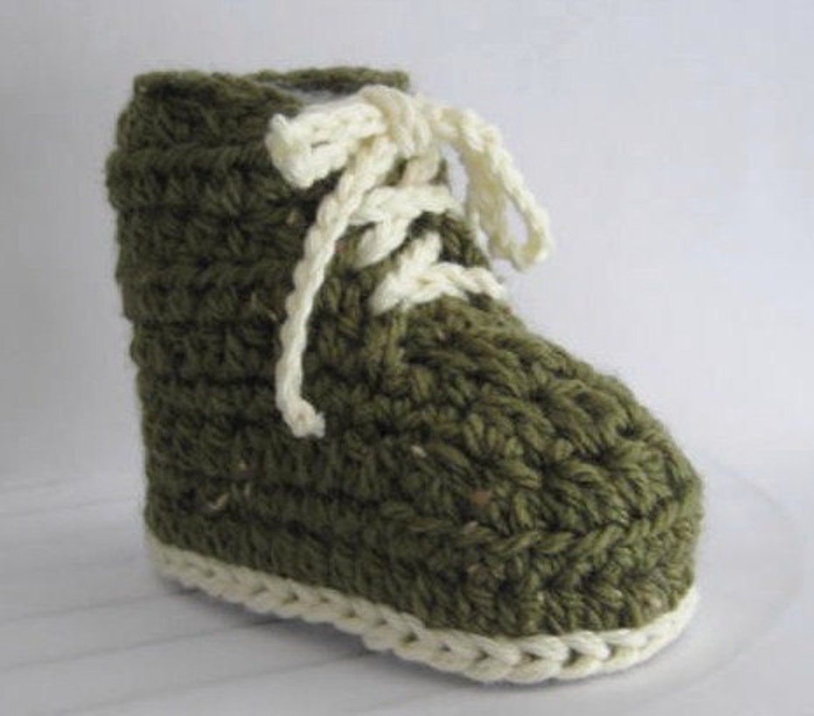 CROCHET PATTERN - Baby Combat Boots - Combats - Booties/bootees - Birth ...