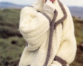 Knitting Pattern PDF Download Ladies Super Chunky Coat 30 - Etsy
