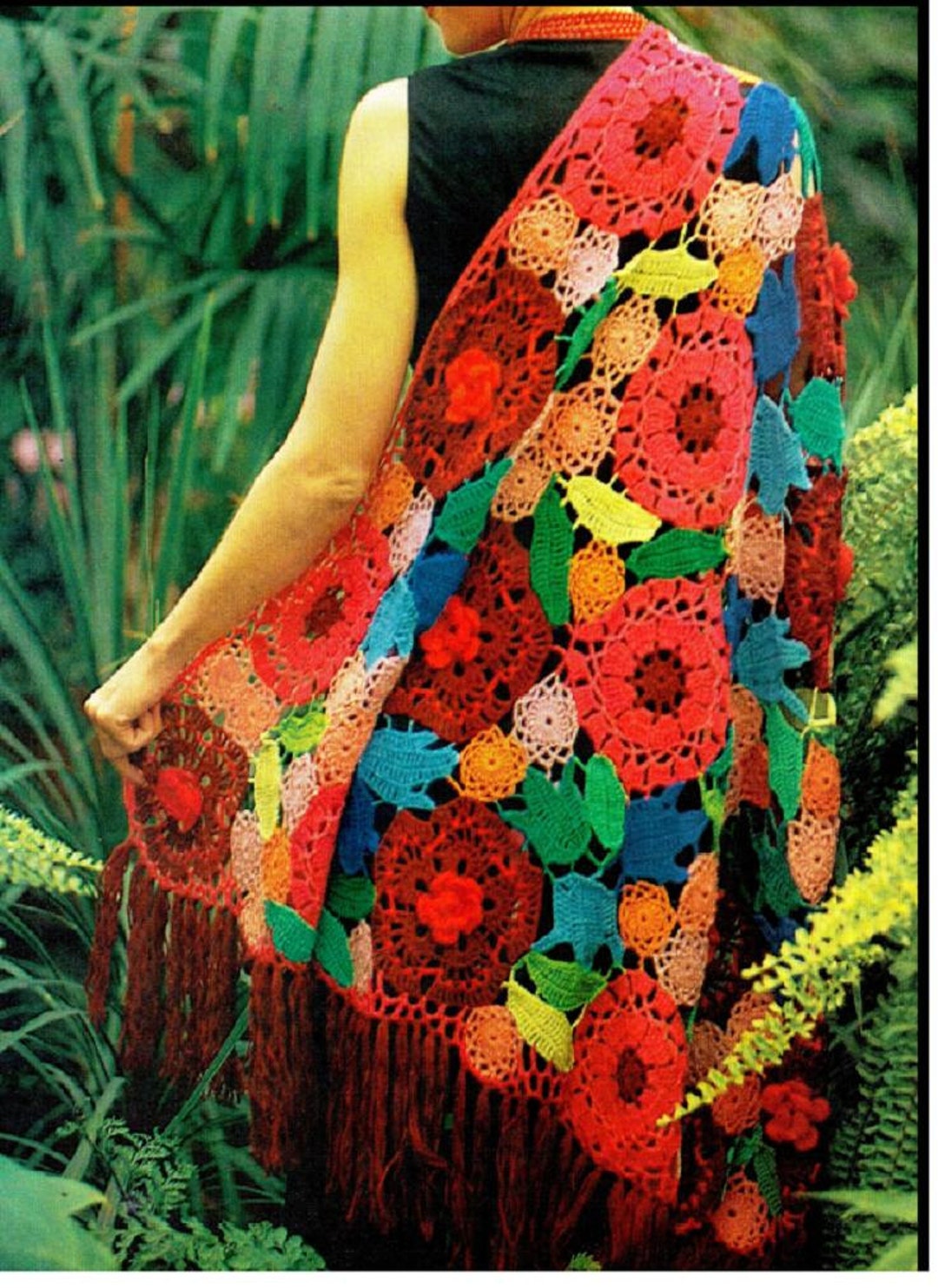 Instant Download PDF - Vintage Retro CROCHET PATTERN - Colourful Floral ...