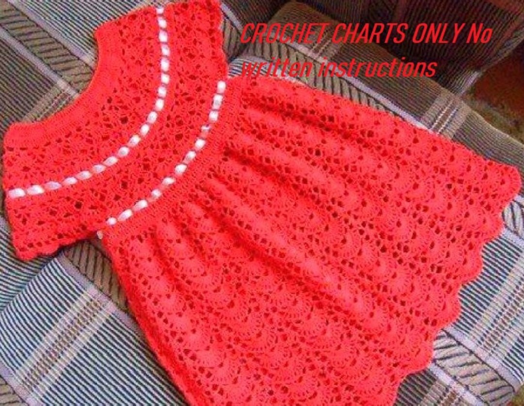 CROCHET Pattern PDF - Vintage Style Gown//dress Schematics/charted Girl ...