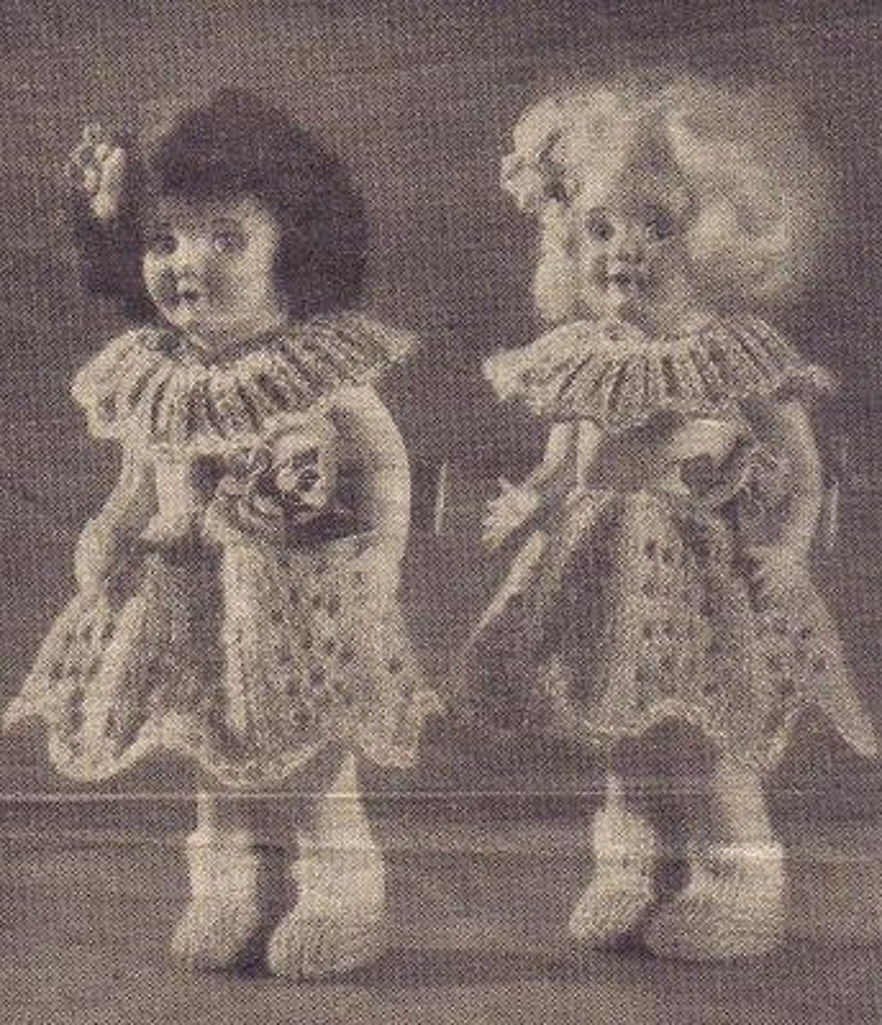 Knitting Pattern for Rosebud Twin Dolls or Other 6.5 Inch Tall Baby ...